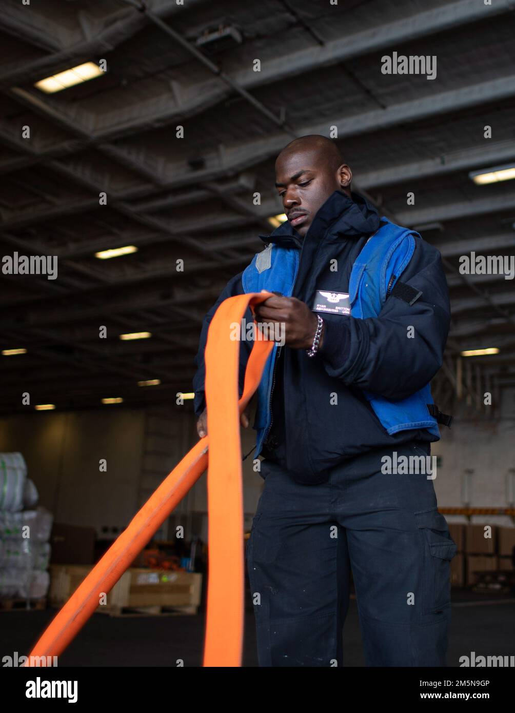 Aviation Boatswain's Mate (Handling) 3rd Class Ryan Britton, from ...