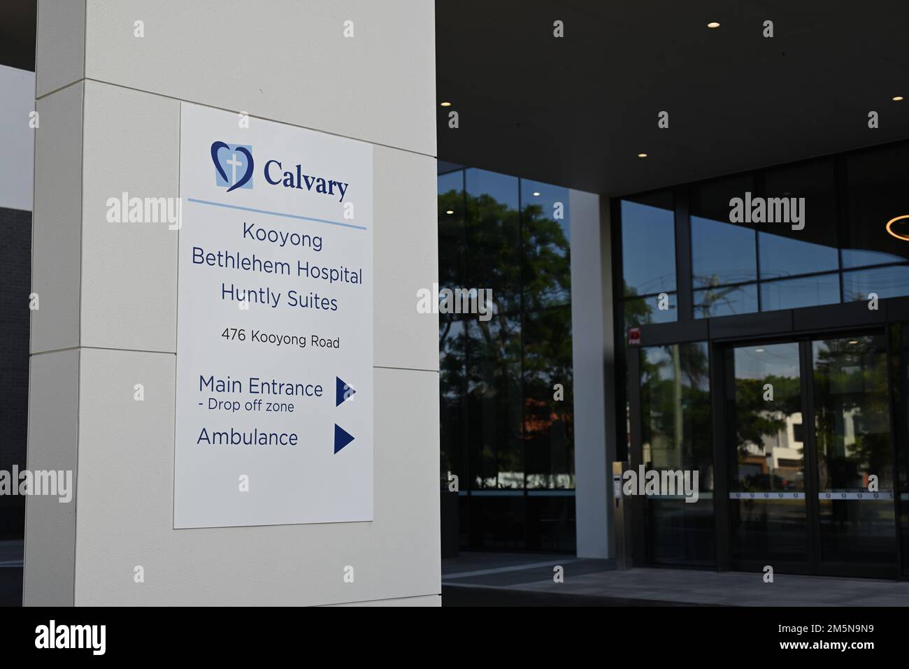 Signage at the main entrance to the new Calvary Kooyong Bethlehem ...