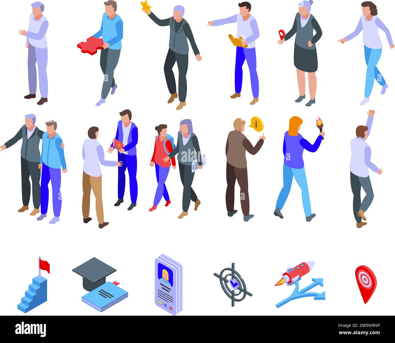 Mentor icons set. Isometric set of mentor vector icons for web design ...