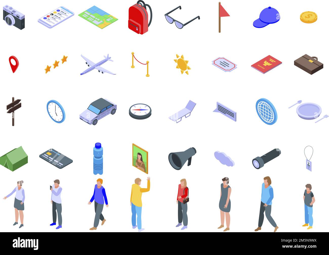 Excursion icons set. Isometric set of excursion vector icons for web ... Excursion icons set. Isometric set of excursion vector icons for web ...