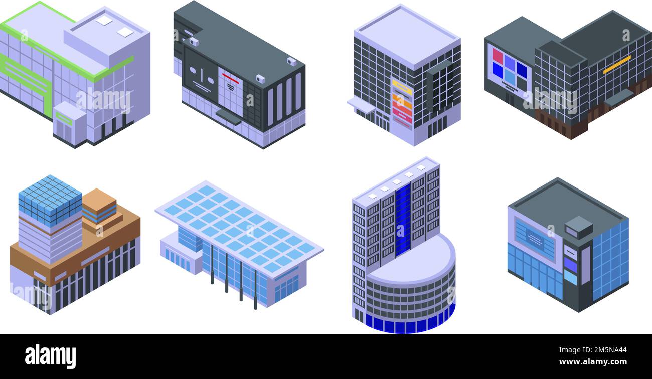 Mall icons set. Isometric set of mall vector icons for web design isolated on white background ...