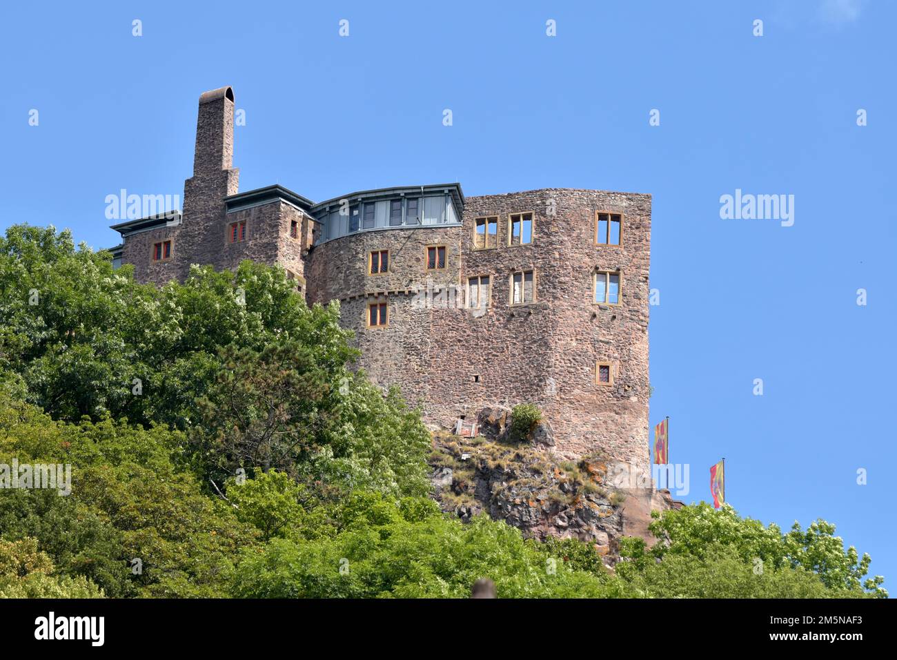 Oberstein Castle, ruin of a medieval hilltop castle in Idar-Oberstein ...