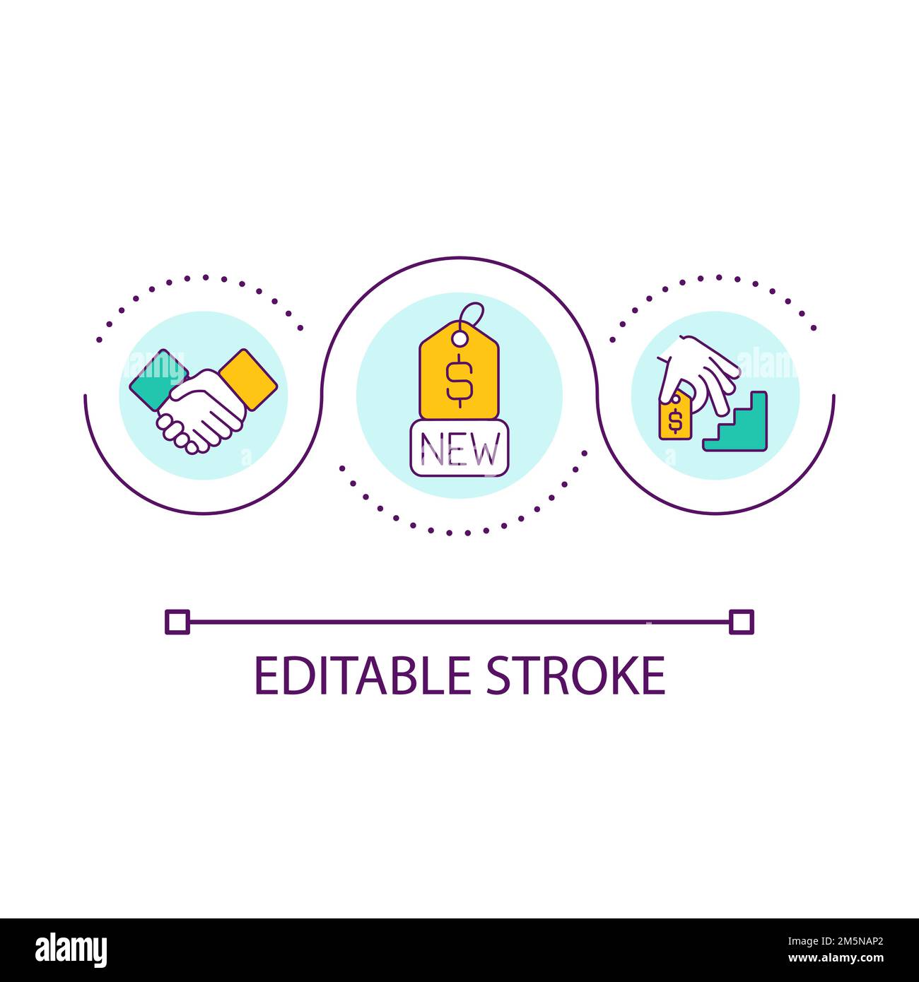 Gradual price increasement loop concept icon Stock Vector Image & Art ...