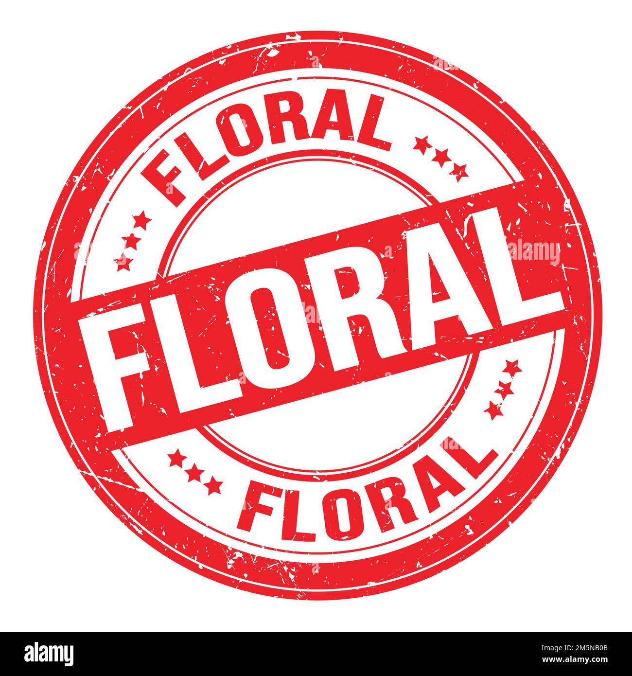 FLORAL text written on red round grungy stamp sign Stock Photo - Alamy