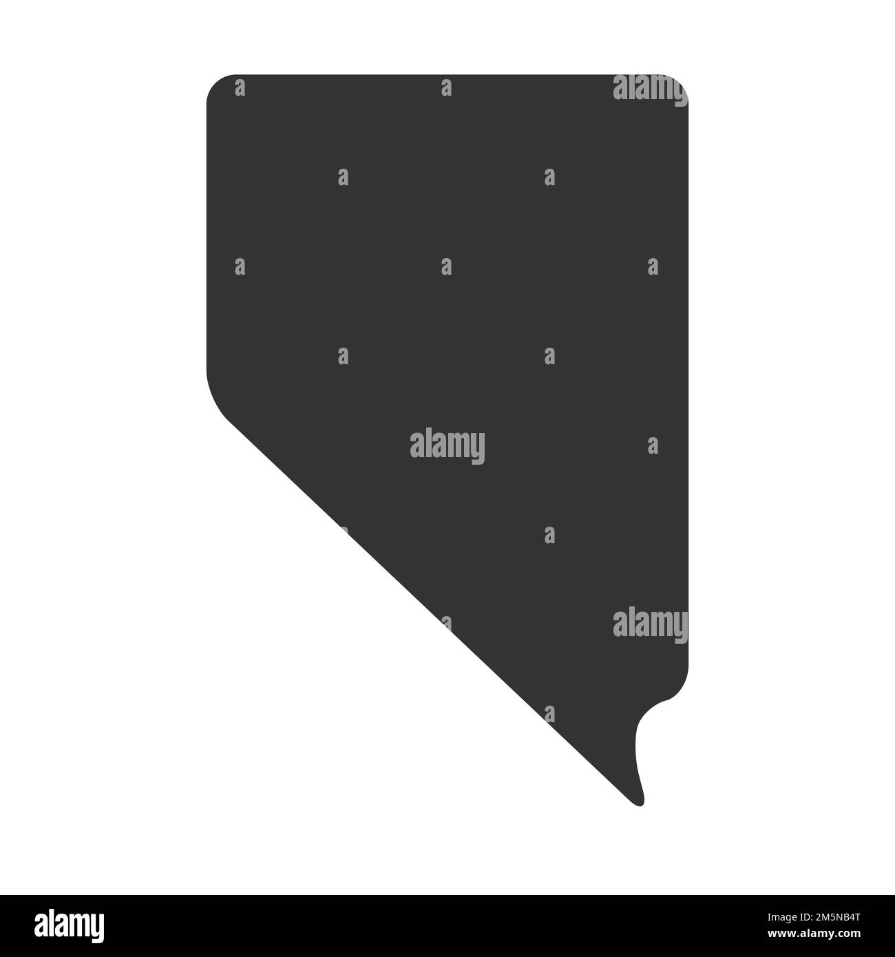 Nevada state of United States of America, USA. Simplified thick black ...