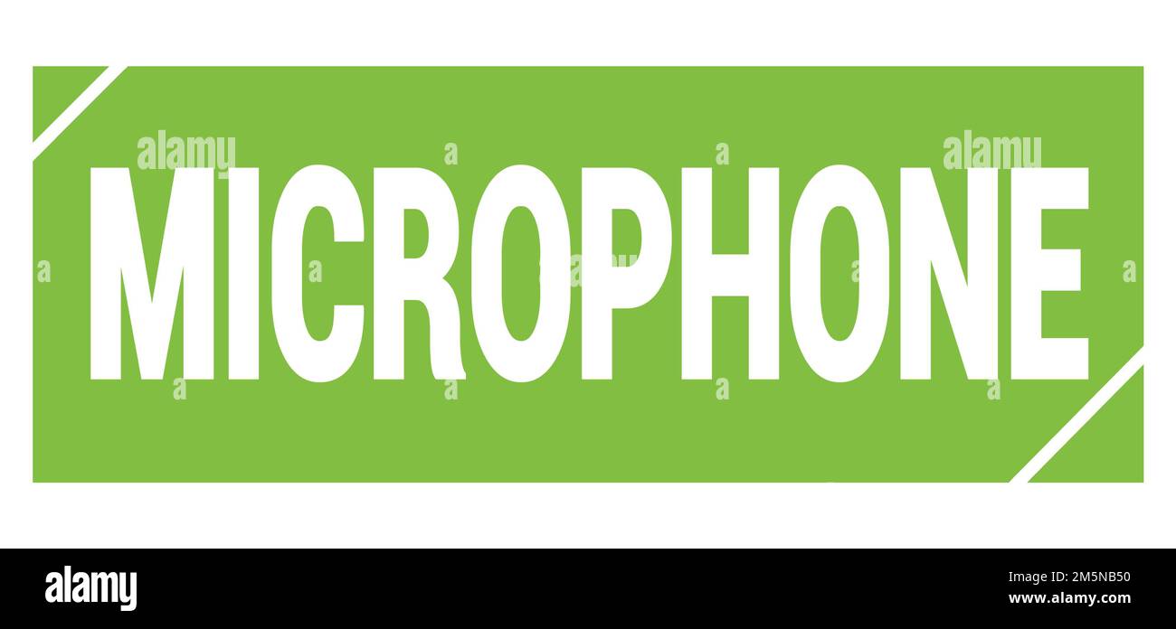 MICROPHONE text written on green grungy stamp sign Stock Photo - Alamy