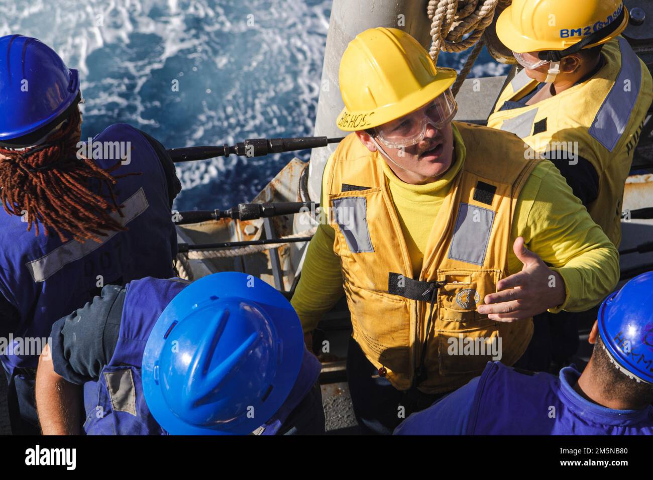 220330-N-TT059-1111 SOUTH CHINA SEA (Mar. 30, 2022) Boatswain's Mate ...