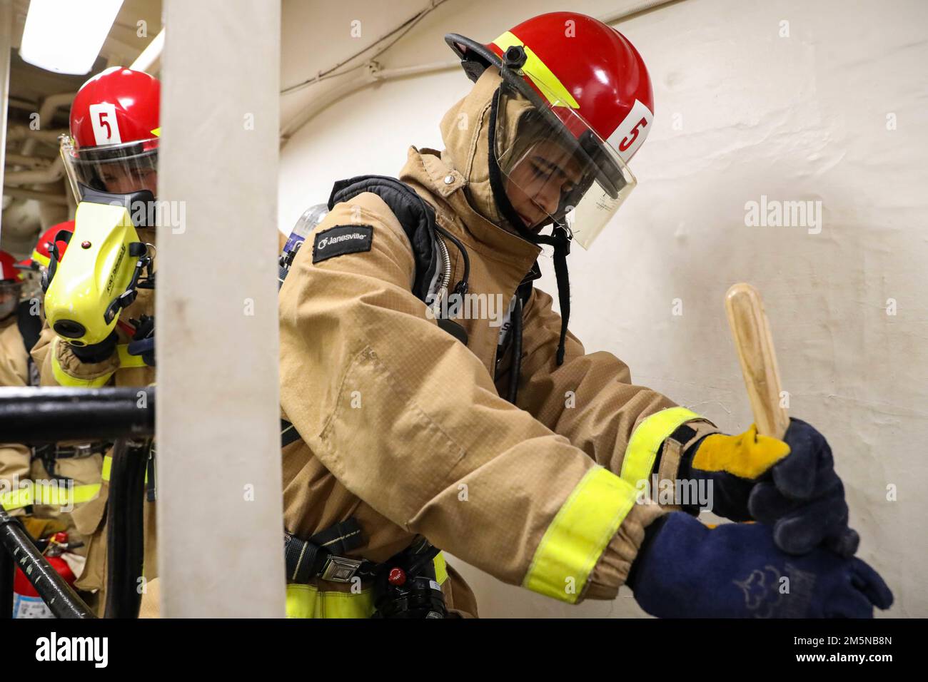 Engine room fire drill hi-res stock photography and images - Alamy