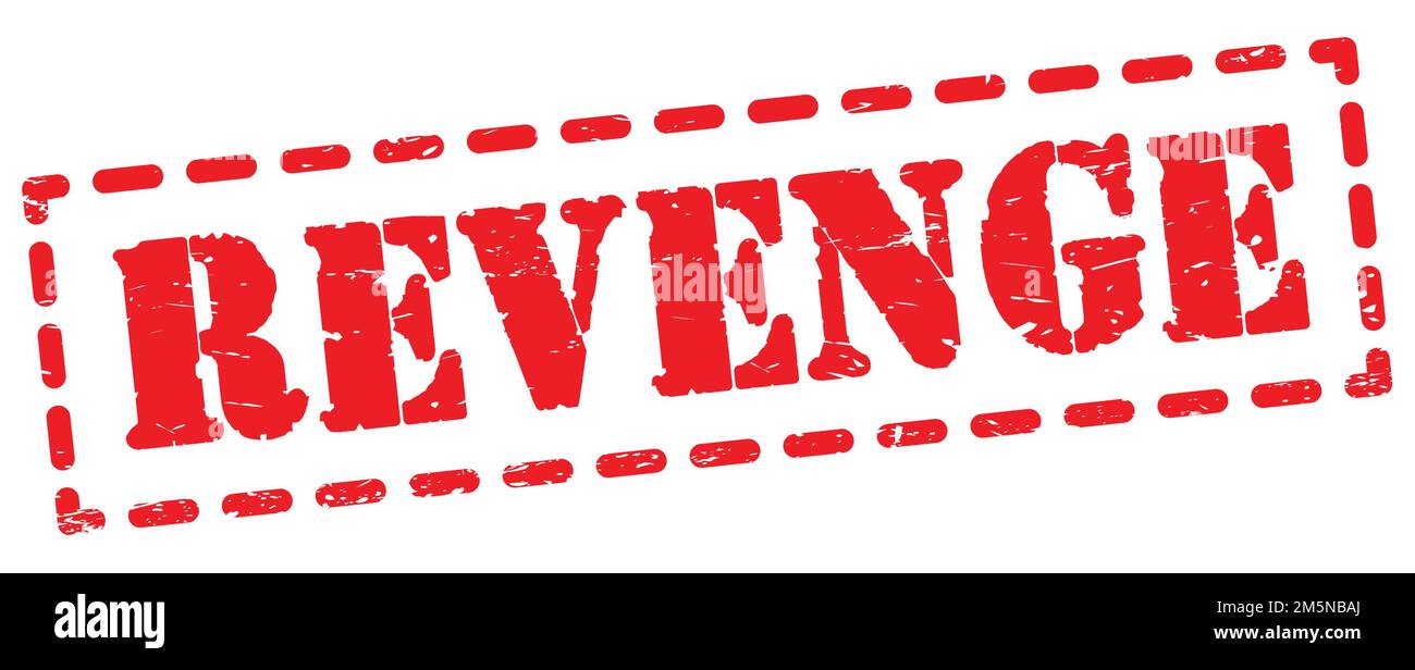 REVENGE text written on red dash stamp sign Stock Photo - Alamy
