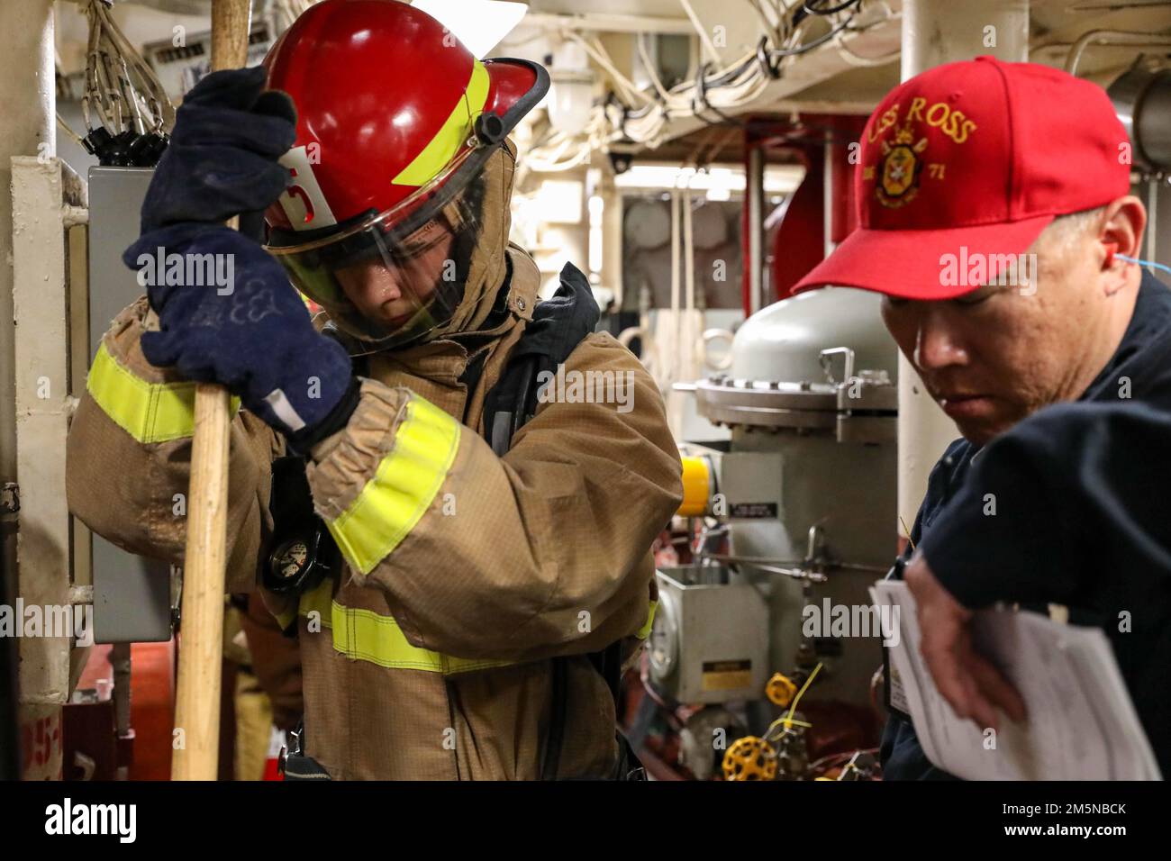 Engine room fire drill hi-res stock photography and images - Alamy