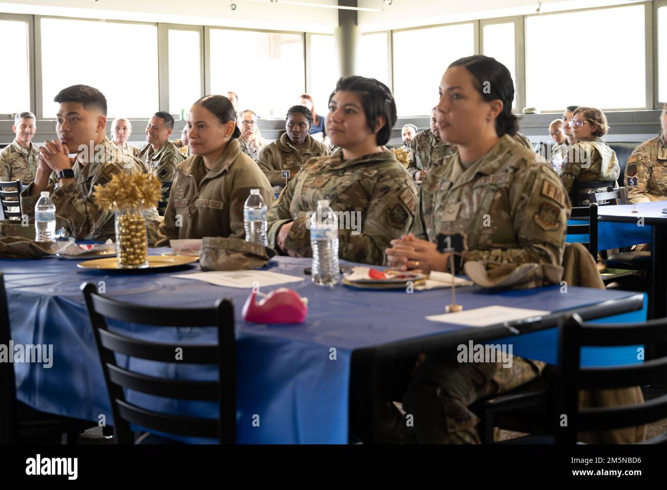 U.S. Air Force Airmen and U.S. Army Soldiers attend a women’s ...