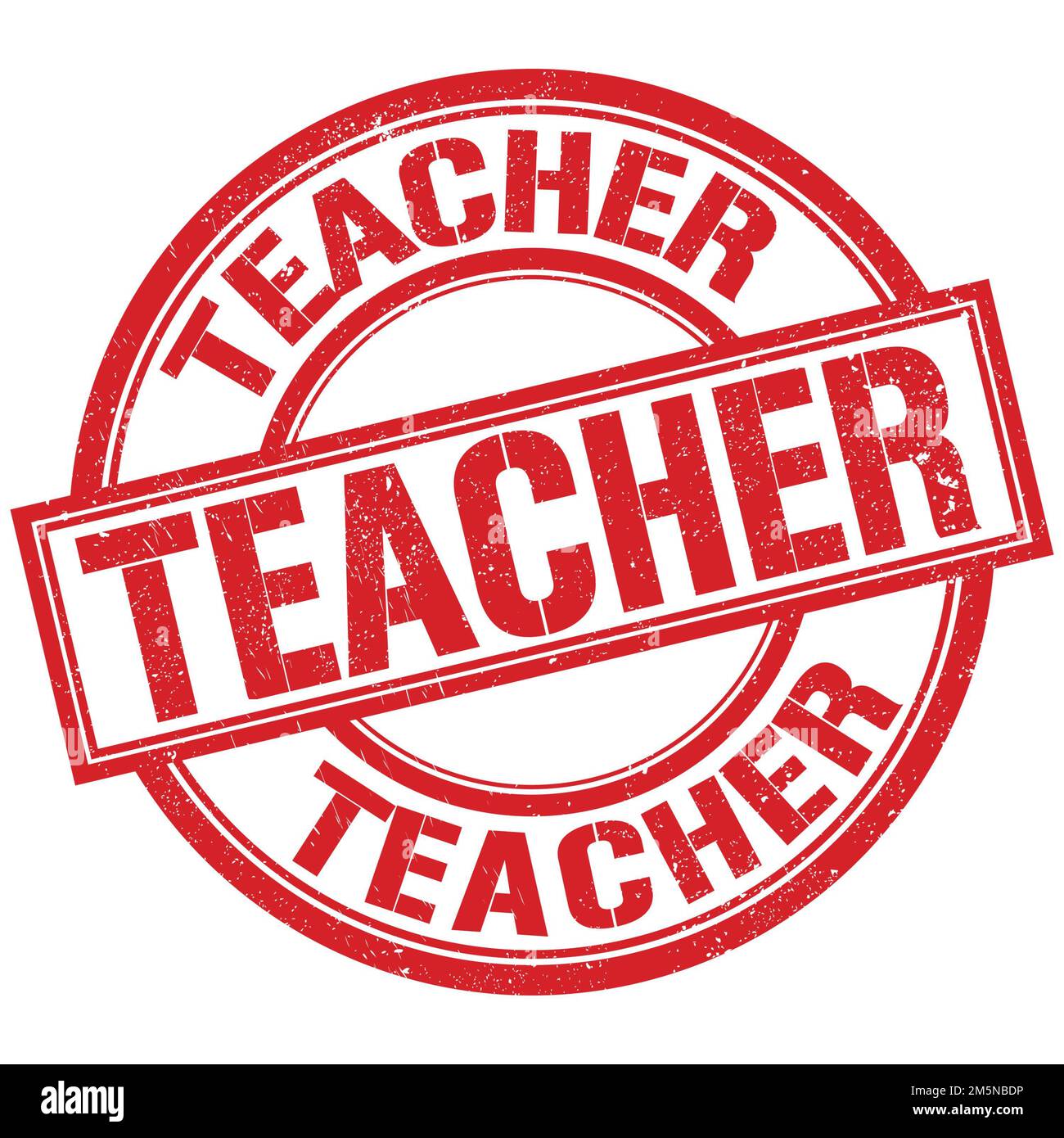 TEACHER text written word on red round stamp sign Stock Photo - Alamy