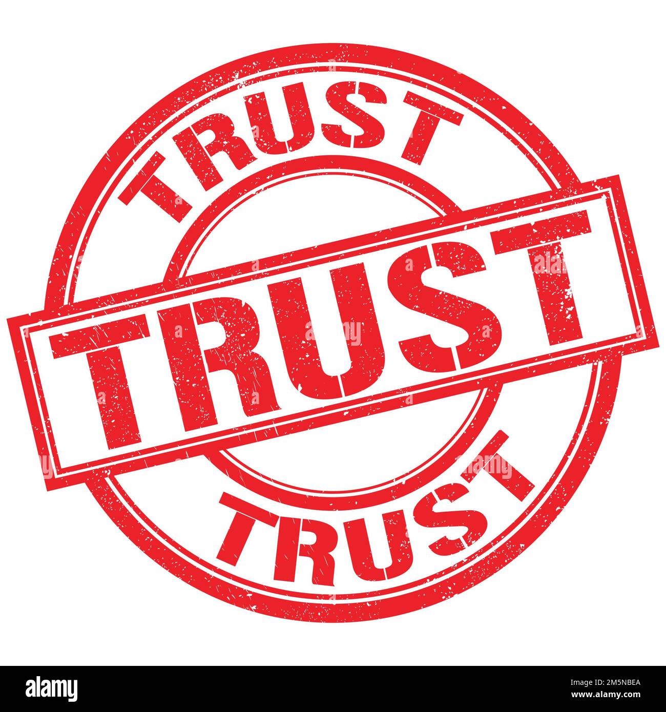 TRUST text written on red round stamp sign Stock Photo - Alamy