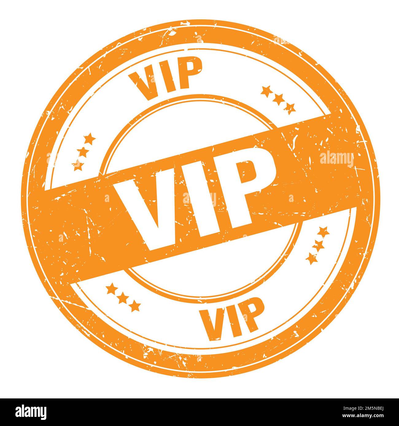 VIP text written on orange round grungy stamp sign Stock Photo - Alamy