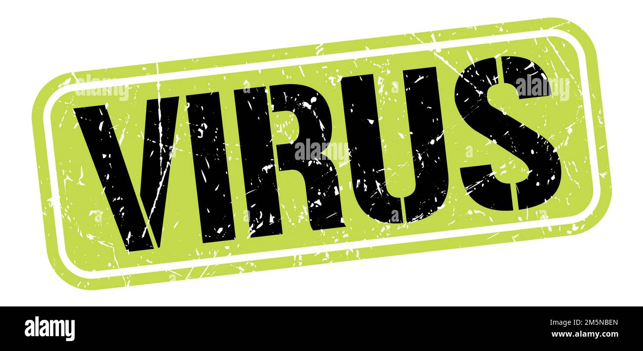 VIRUS text written on green-black grungy stamp sign Stock Photo - Alamy