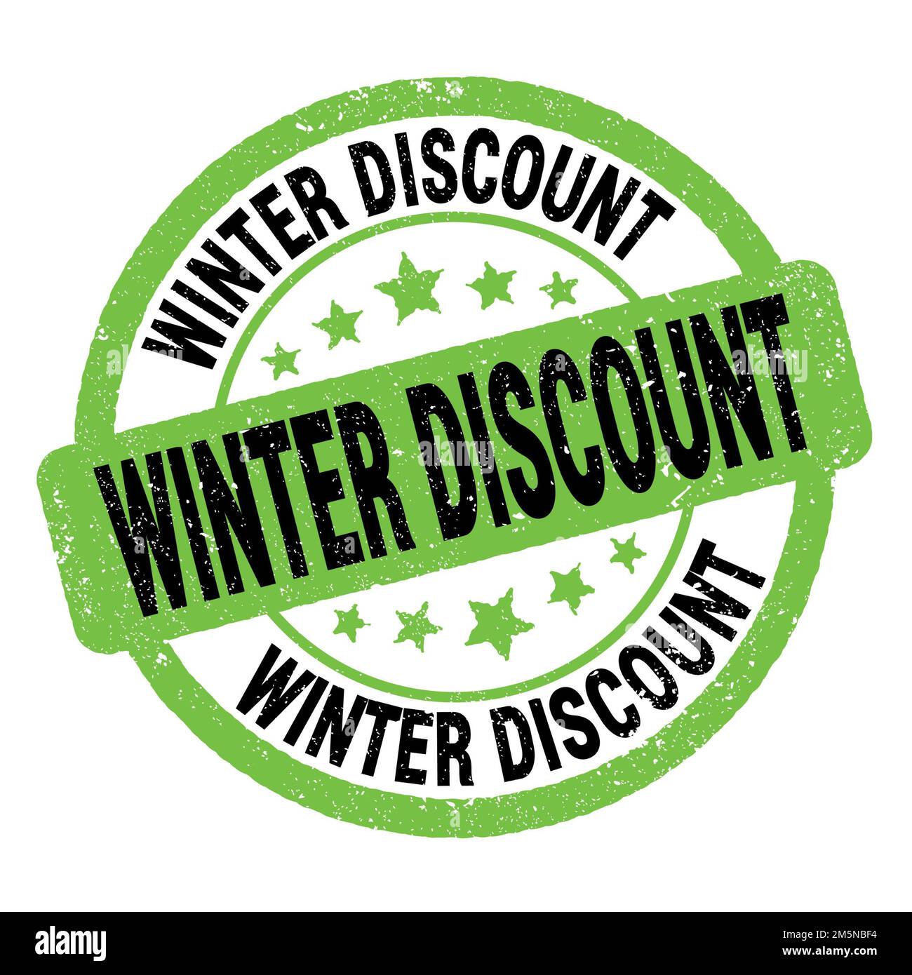 WINTER DISCOUNT text written on green-black grungy stamp sign Stock ...