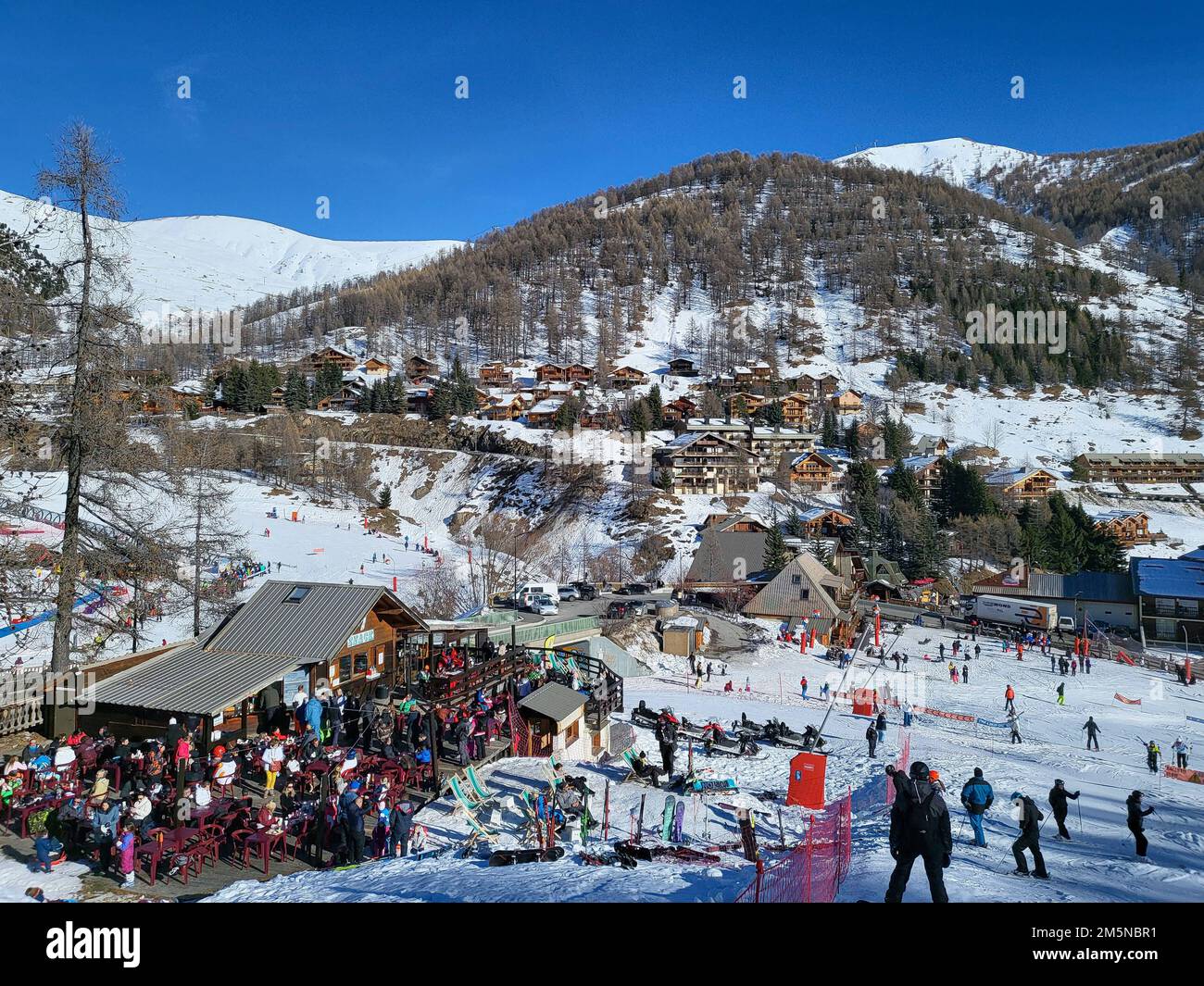 La Foux d'Allos, ski resort located in the north of the Alpes de Haute ...
