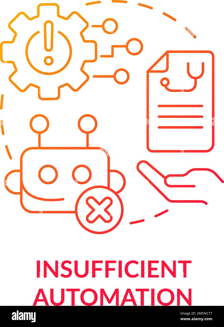 Insufficient automation red gradient concept icon Stock Vector Image ... Insufficient automation red gradient concept icon Stock Vector Image ...