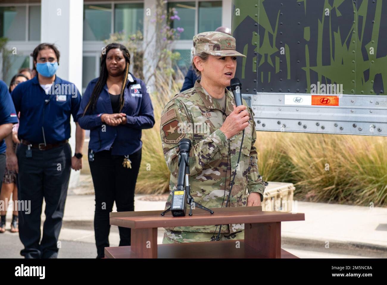 U.S. Air Force Brig. Gen. Caroline M. Miller, Commander, 502nd Air Base ...