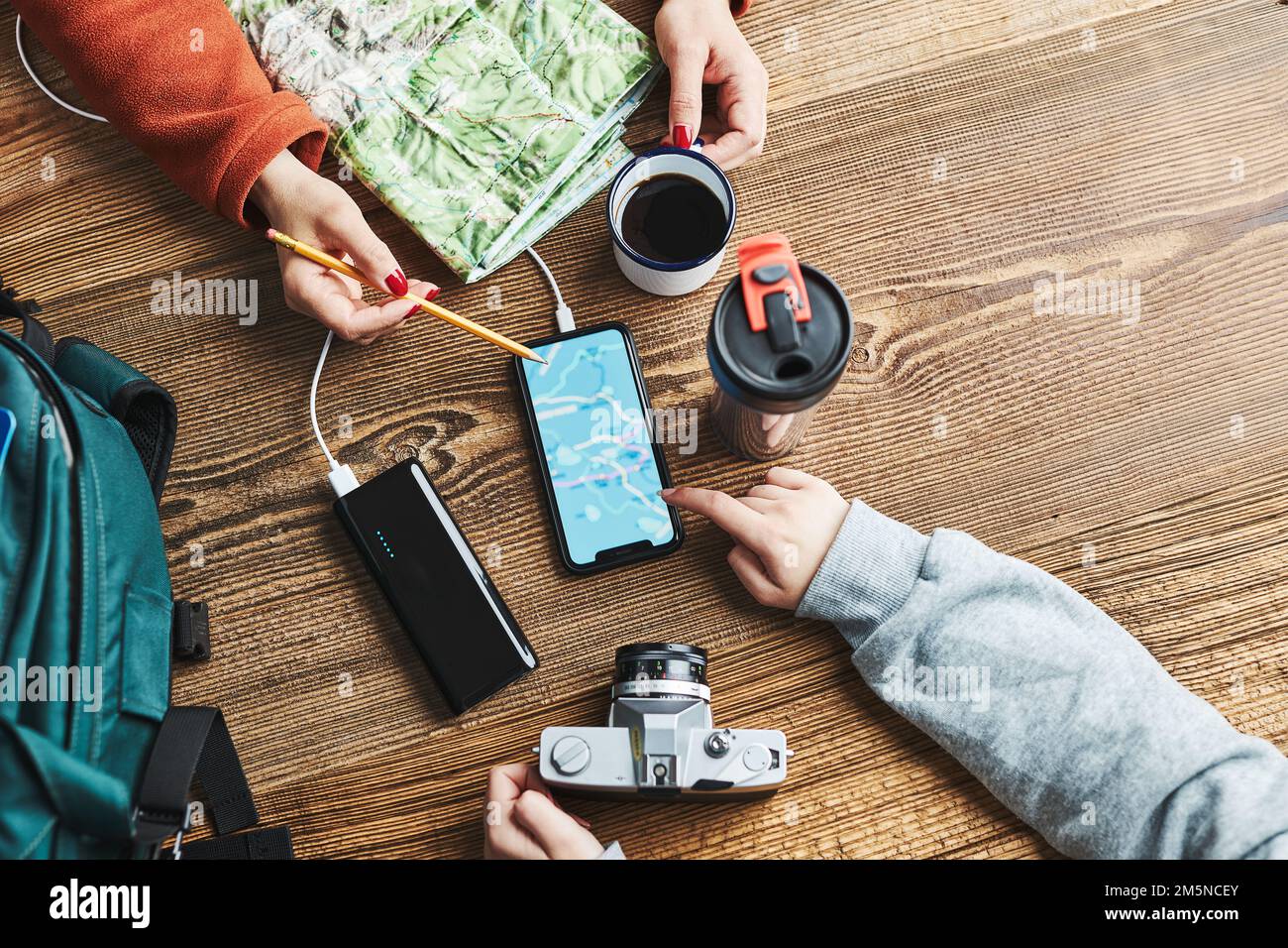 Family planning vacation trip. Girl searching travel destination and ...