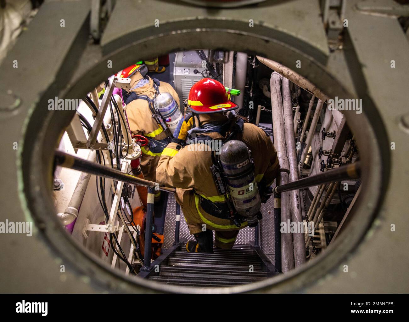 Engine room fire drill hi-res stock photography and images - Alamy