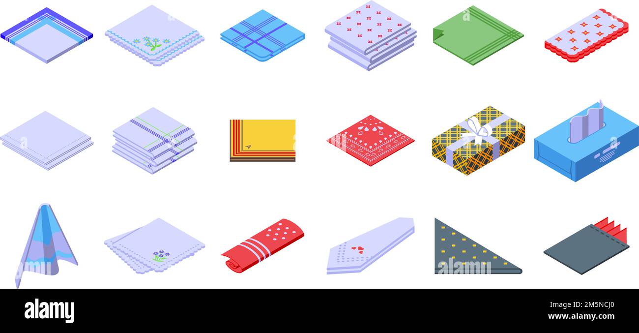 Handkerchief icon. Isometric of handkerchief vector icon for web design ...