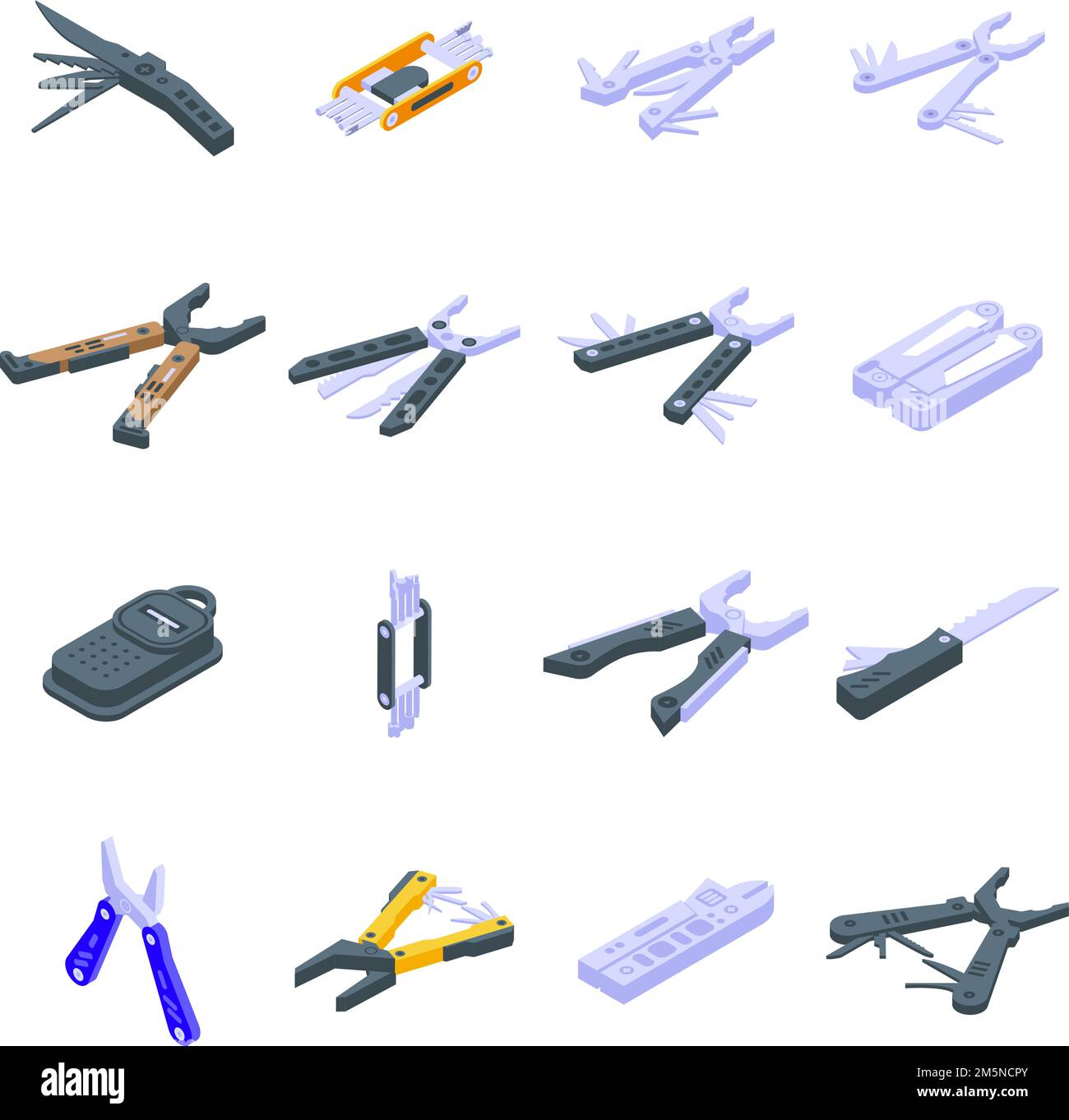 Multitool icons set. Isometric set of multitool vector icons for web ...