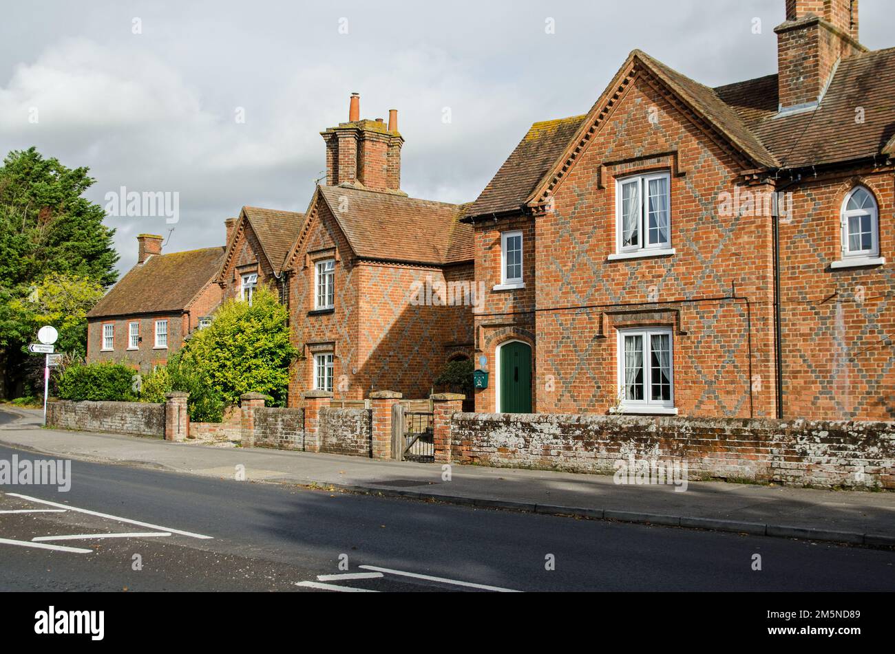 Aldermaston, UK - October 27, 2021: Historic homes in the middle of ...