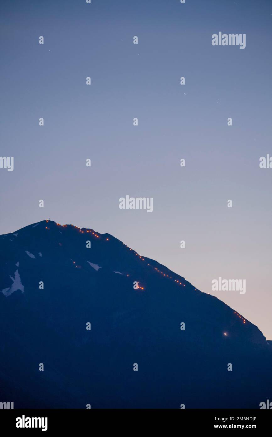 Sacred Heart Fire in Tyrol, Oetztal, Tyrol, Austria Stock Photo - Alamy