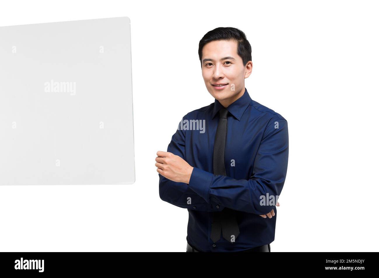 Take science and technology business men to use touch screen tent Stock ...