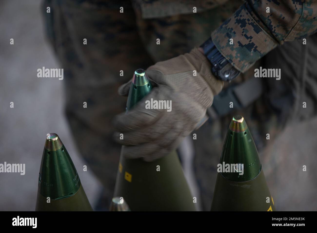 A U.S. Marine with Echo Battery, 2d Battalion, 10th Marine Regiment, 2d ...