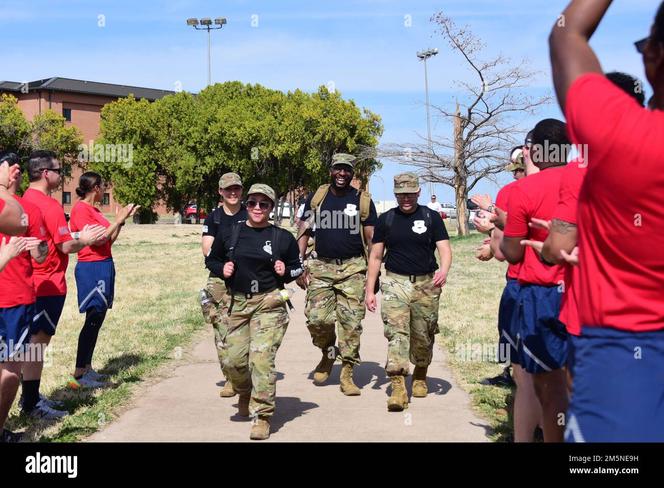 Participants in a Sheppard NCO Academy 5k ruck are all smiles after ...