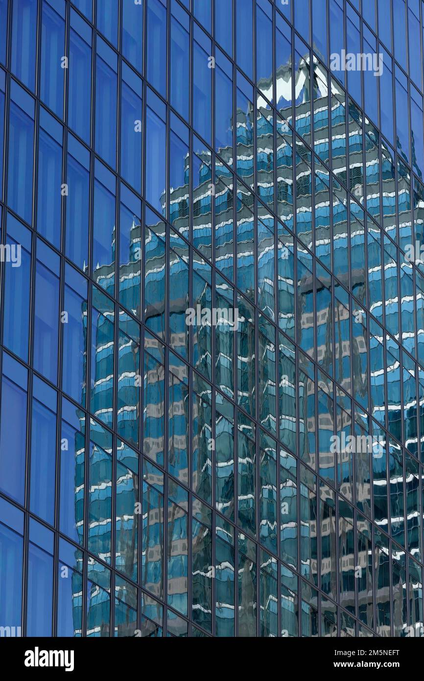 Modern architecture, glass facade, reflections, Montreal, Province of ...
