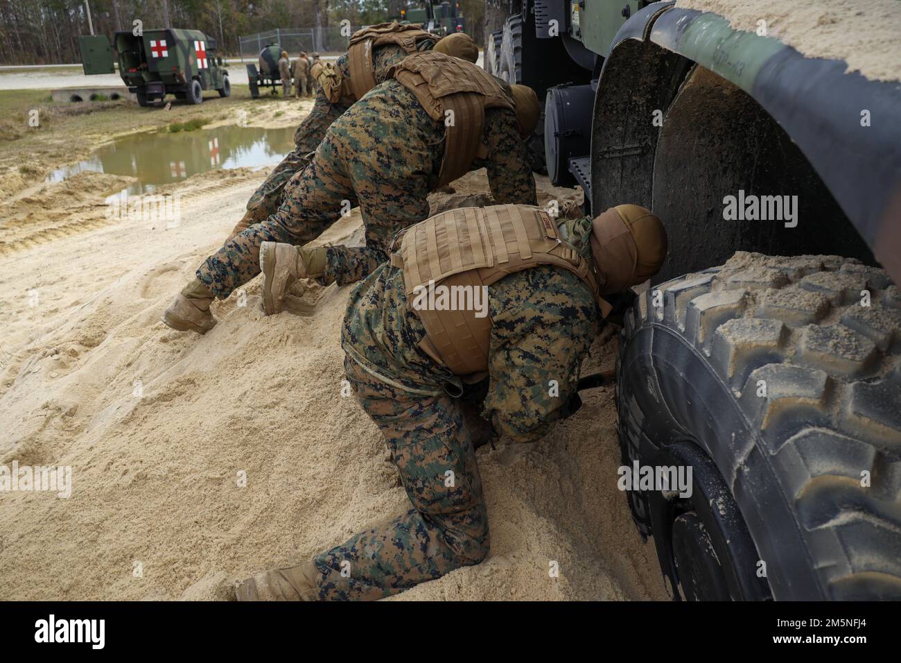 U.S. Marines with 3rd Landing Support Battalion, Combat Logistics ...