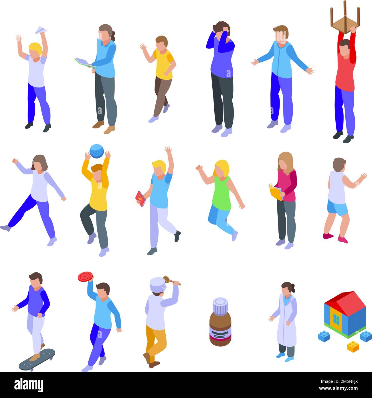 Hyperactivity icon. Isometric of Hyperactivity vector icon for web design isolated on white ...