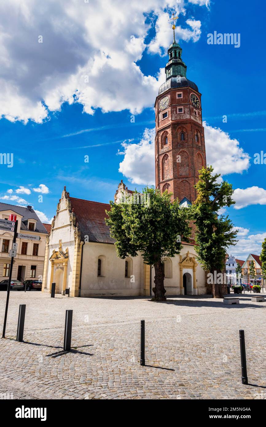 Georgenkapelle and Hausmannsturm, Luckau, Brandenburg, Germany Stock ...