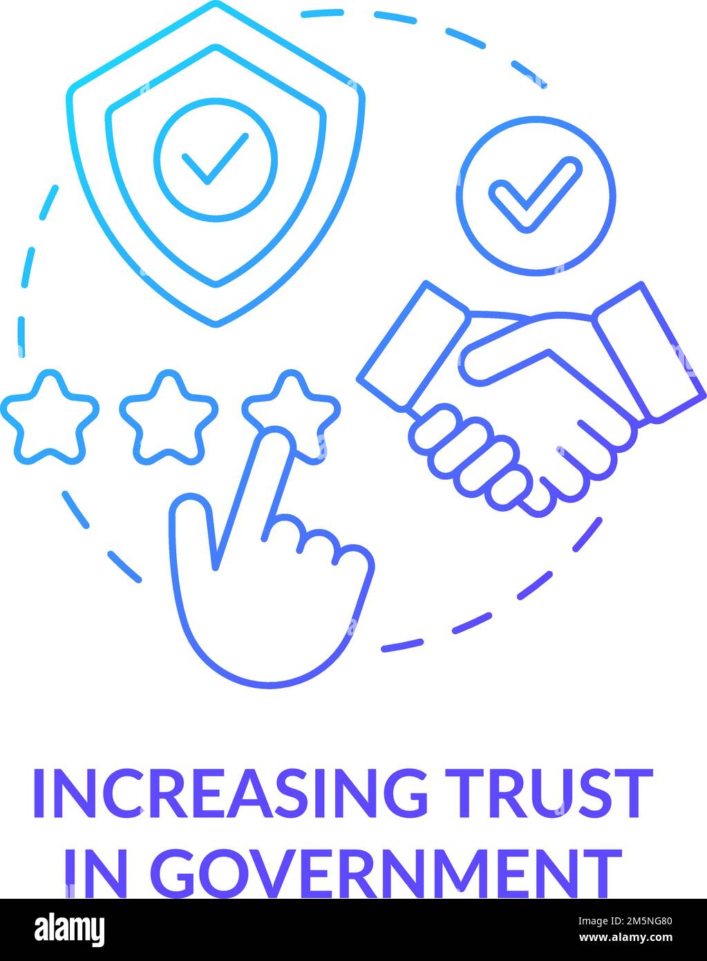 Increasing trust in government blue gradient concept icon Stock Vector ... Increasing trust in government blue gradient concept icon Stock Vector ...
