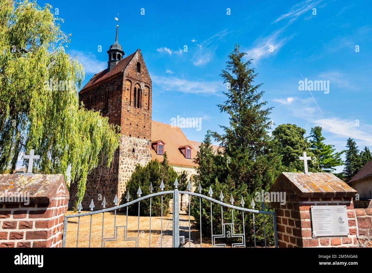 Trebbus village church, Elbe-Elster district, Brandenburg, Germany ...