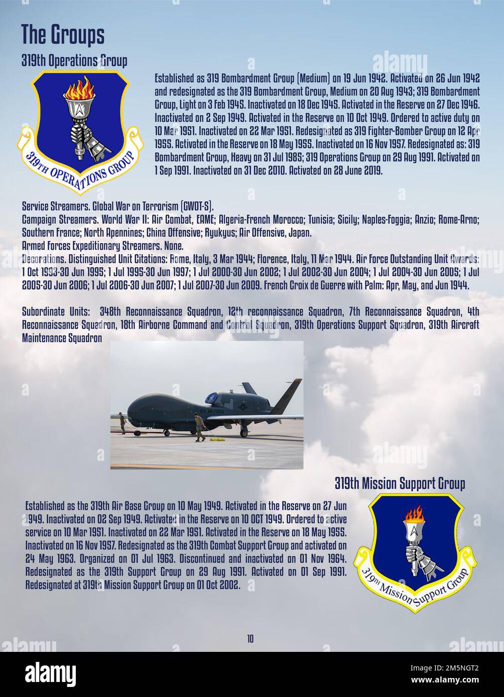 Page 11 of the 319th Reconnaissance Wing history booklet. This is the ...