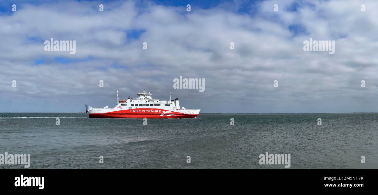 Ferry to Sylt at the exit, Havneby harbour, Romo island, Denmark Stock ...
