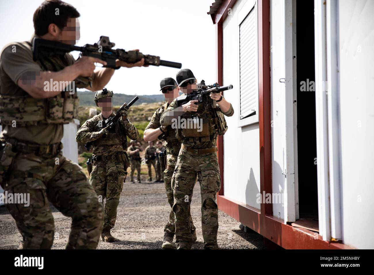 U.S. Navy SEALs from Naval Special Warfare Group 2 practice close ...