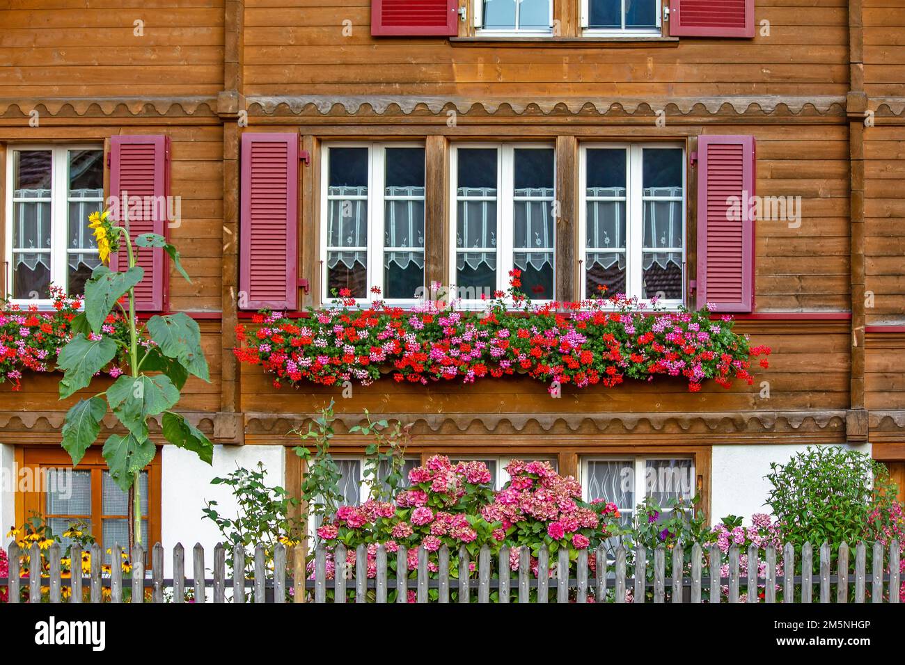 Old traditional window in village in Switzerland Stock Photo - Alamy