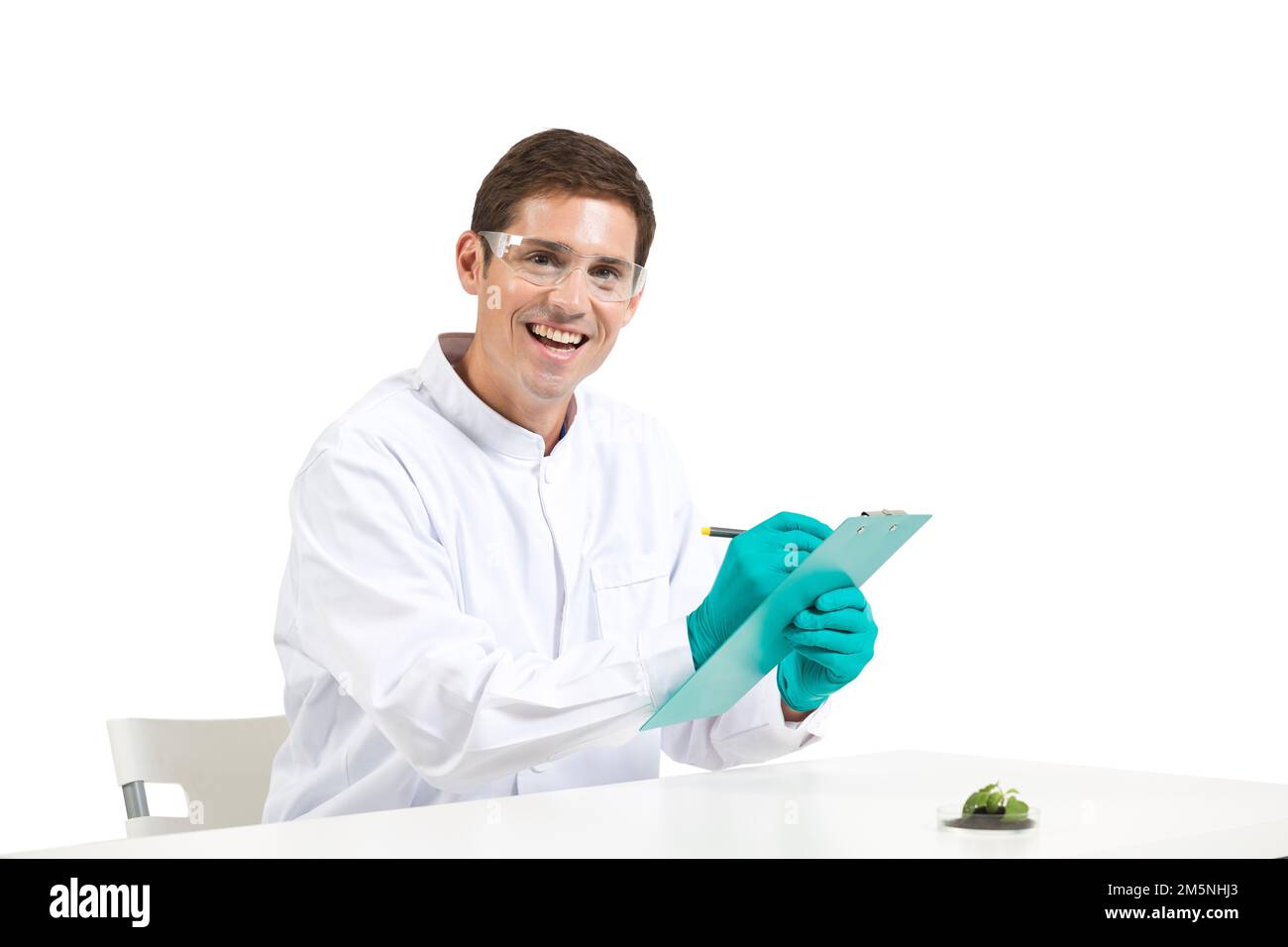 Foreign male scientists in the laboratory to study plant Stock Photo ...