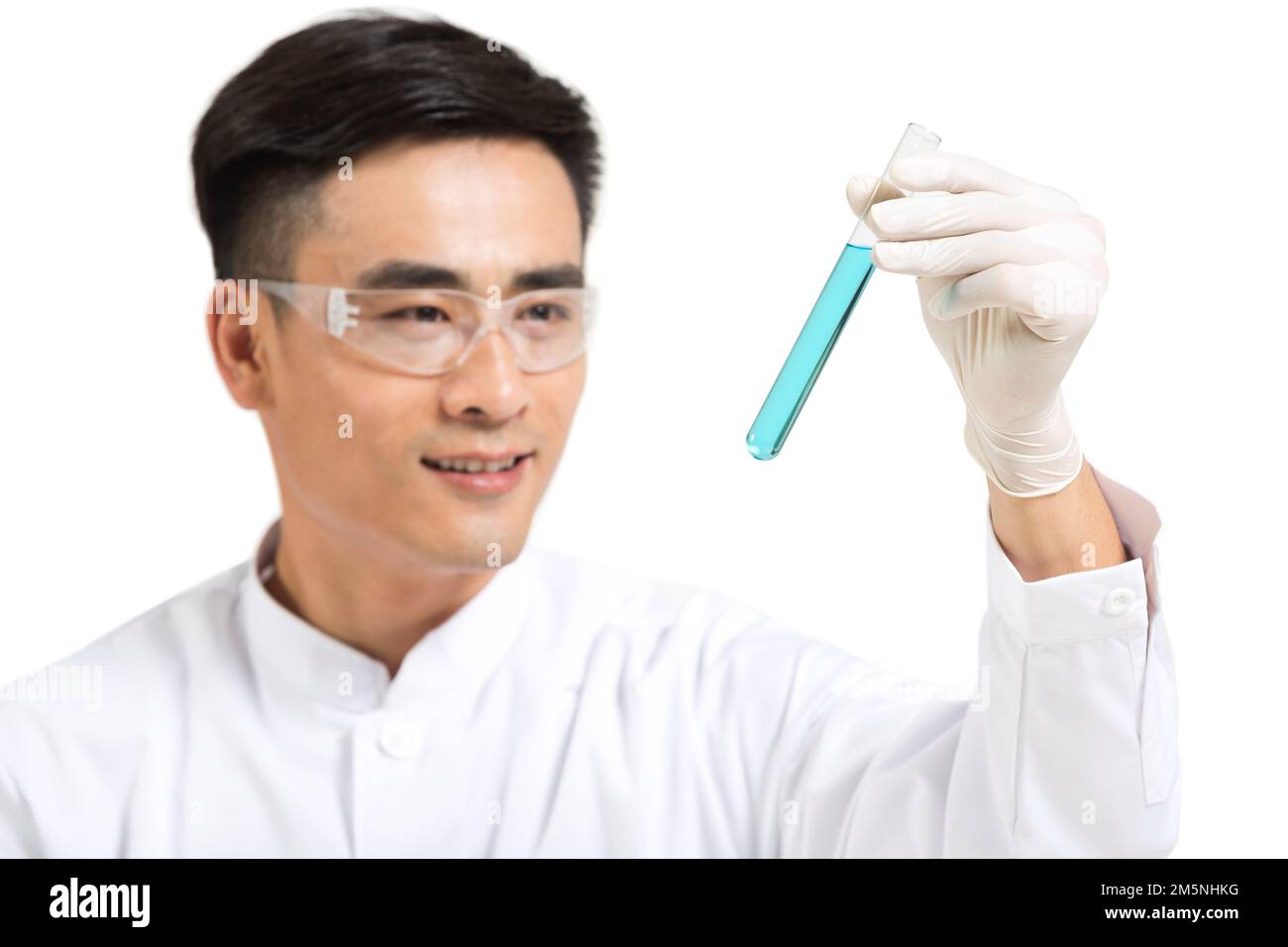 The reagent male scientists observed in vitro Stock Photo - Alamy