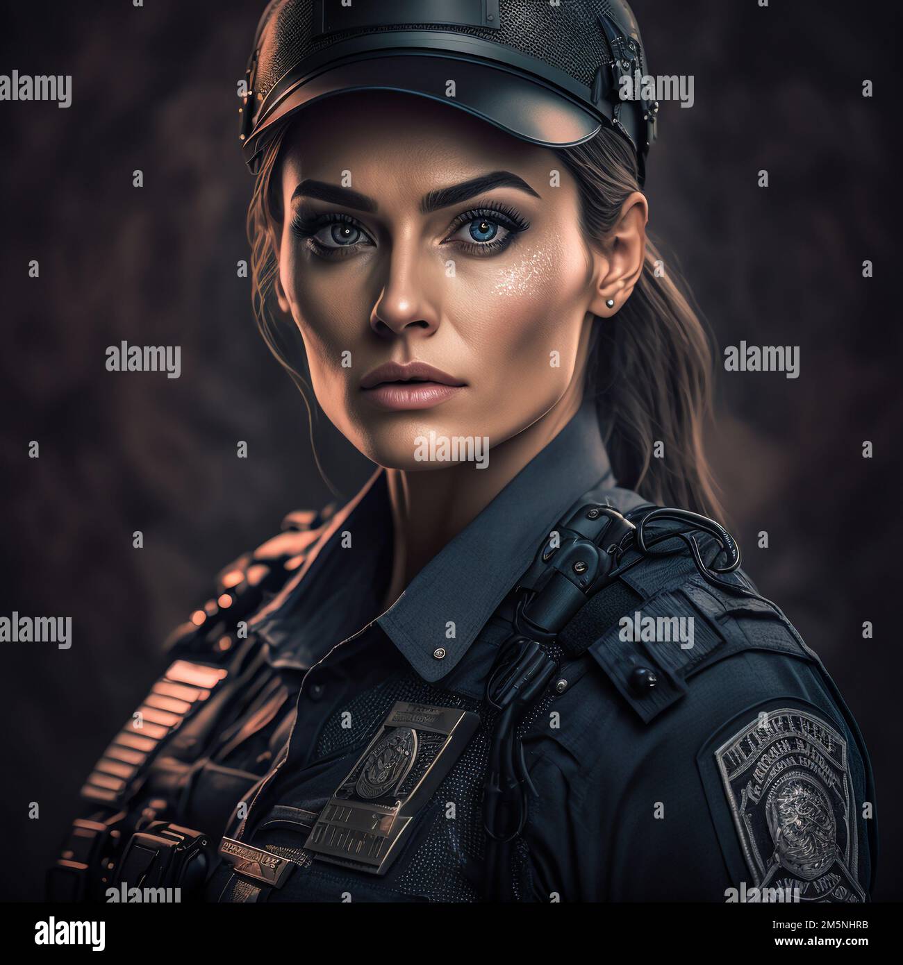 Female police officer art illustration hi-res stock photography and ...