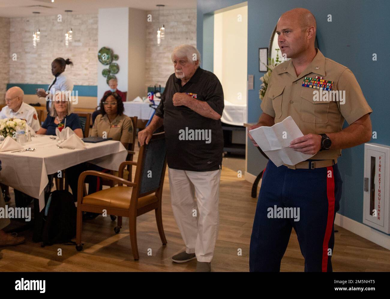 Lt Col. Charles Larson, Inspector-Instructor of 4th Civil Affairs Group ...