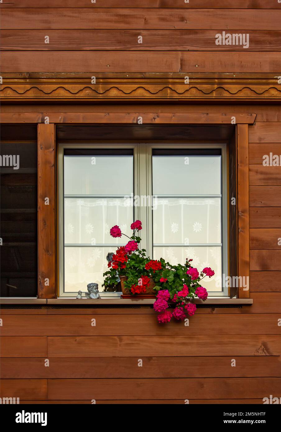Old traditional window in village in Switzerland Stock Photo - Alamy