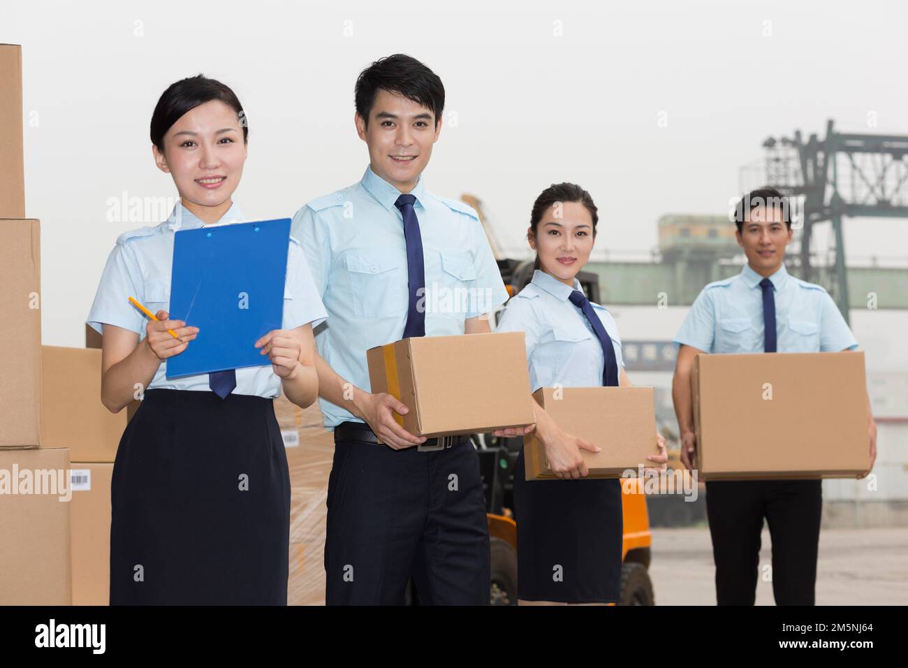 Logistics warehouse management team Stock Photo - Alamy
