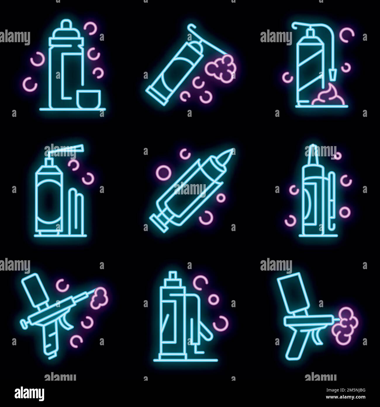 Polyurethane foam icons set. Outline set of polyurethane foam vector ...