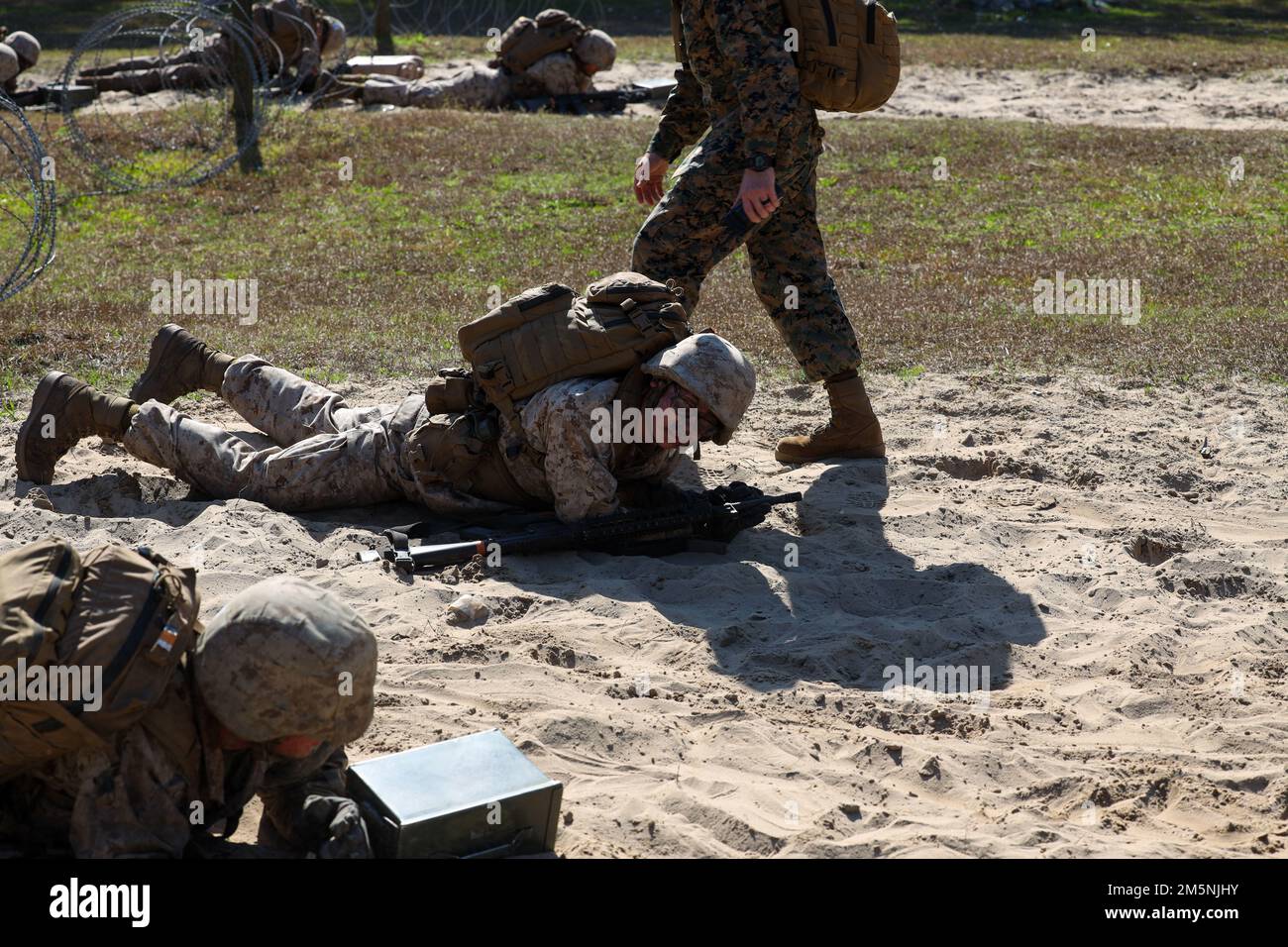 U.S. Marine Corps recruits with Charlie Co., 1st Recruit Training ...